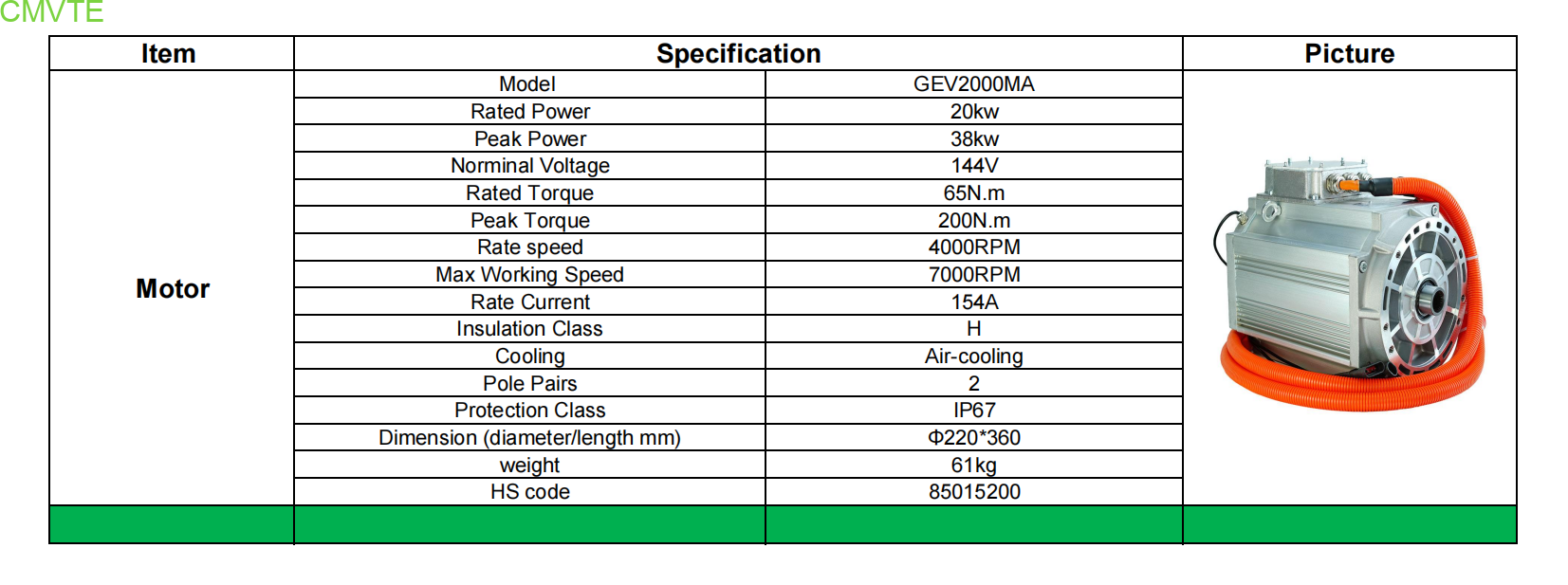 20kw 144v High-Performance Rear Drive AC Induction Electric Car Motor ...